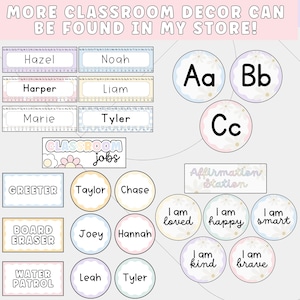 Printable & Editable Classroom Schedule, Daisy Pastel Classroom Decor ...
