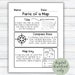 Printable Parts of a Map Worksheets Map Worksheet, Homeschool ...