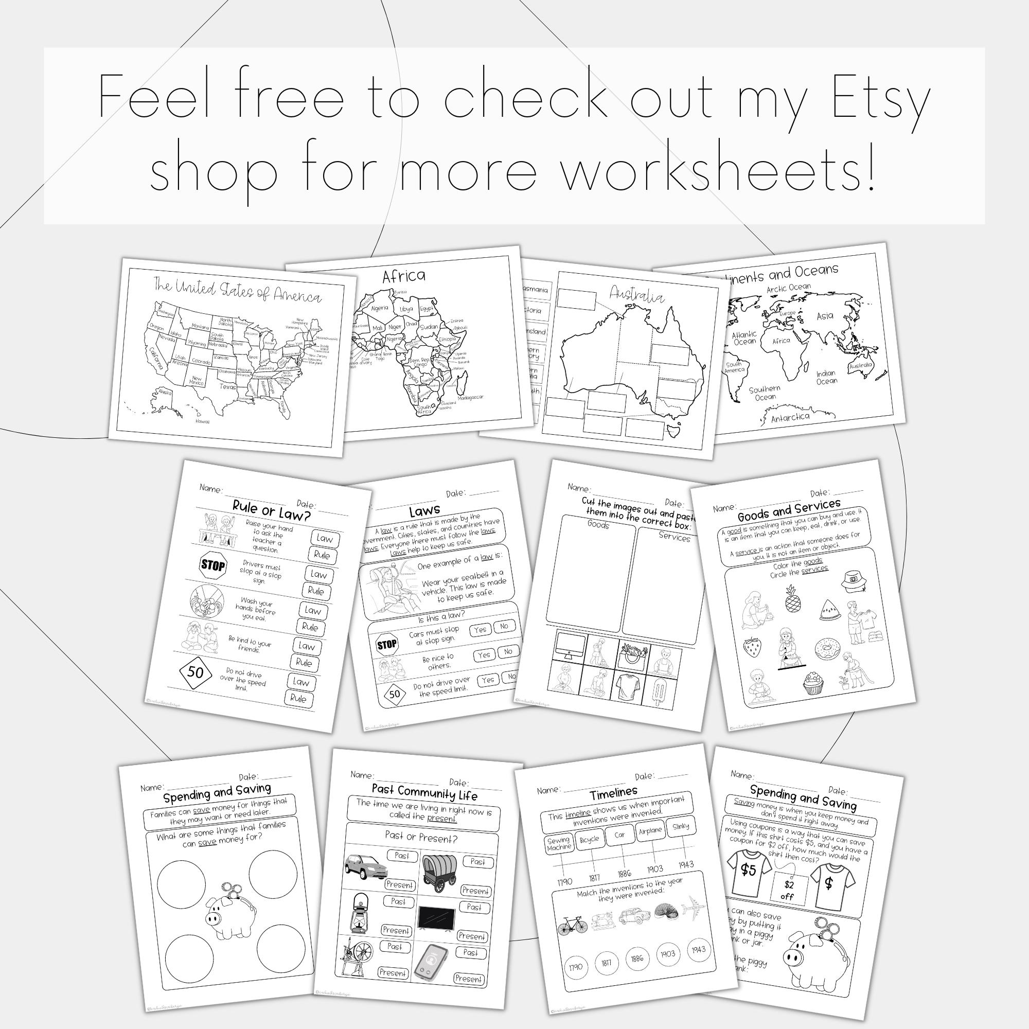 Landforms Worksheets for First Grade | Printable Landform Worksheet ...