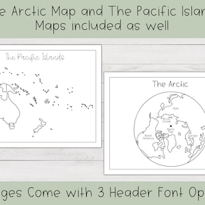 World Map Worksheet and Coloring Page Bundle | Printable World Maps ...