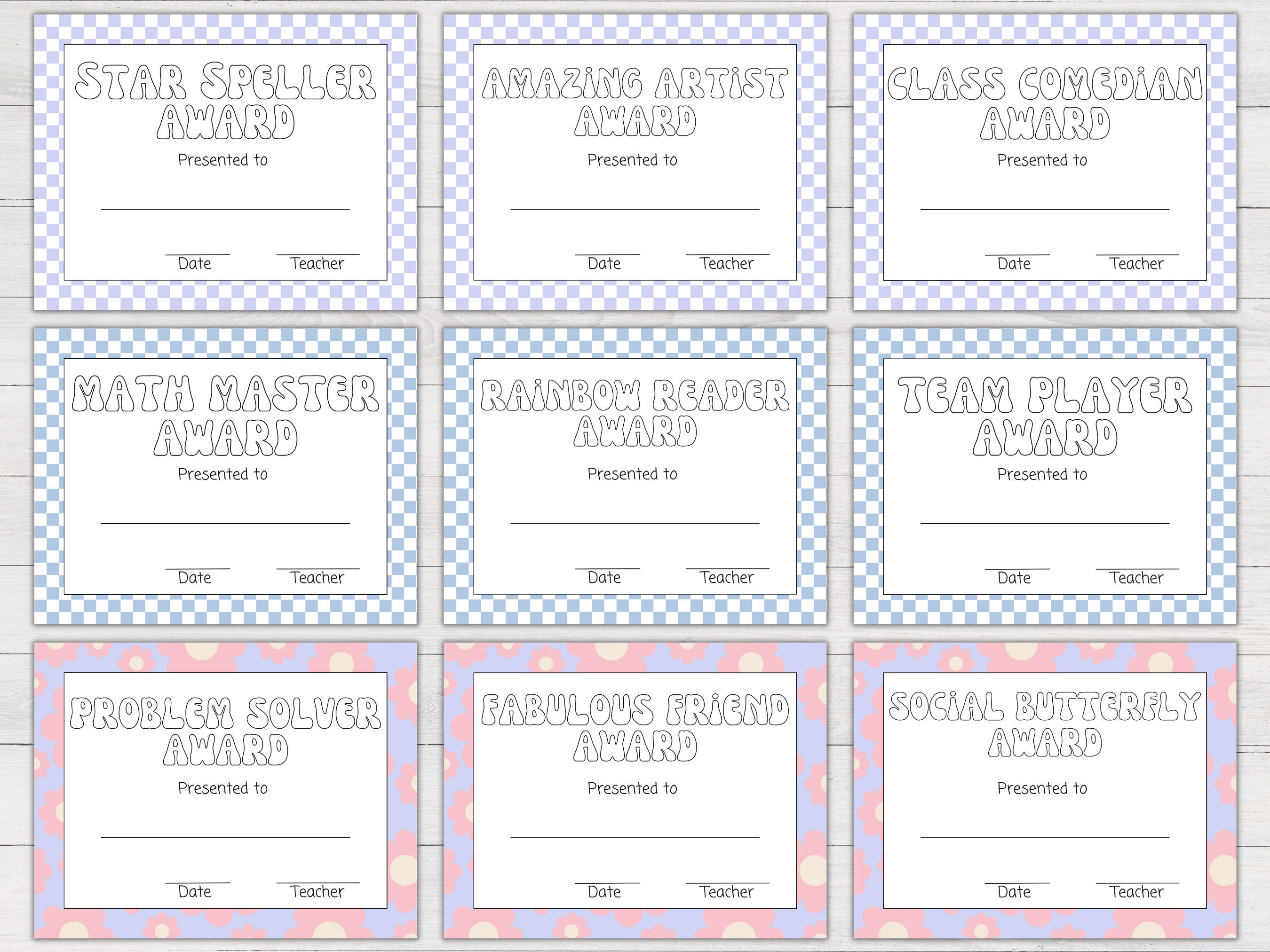 Retro End of the Year Awards Classroom Awards Retro - Etsy