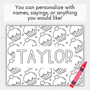 Personalized Valentine's Day Coloring Page | Custom Name Coloring Page ...