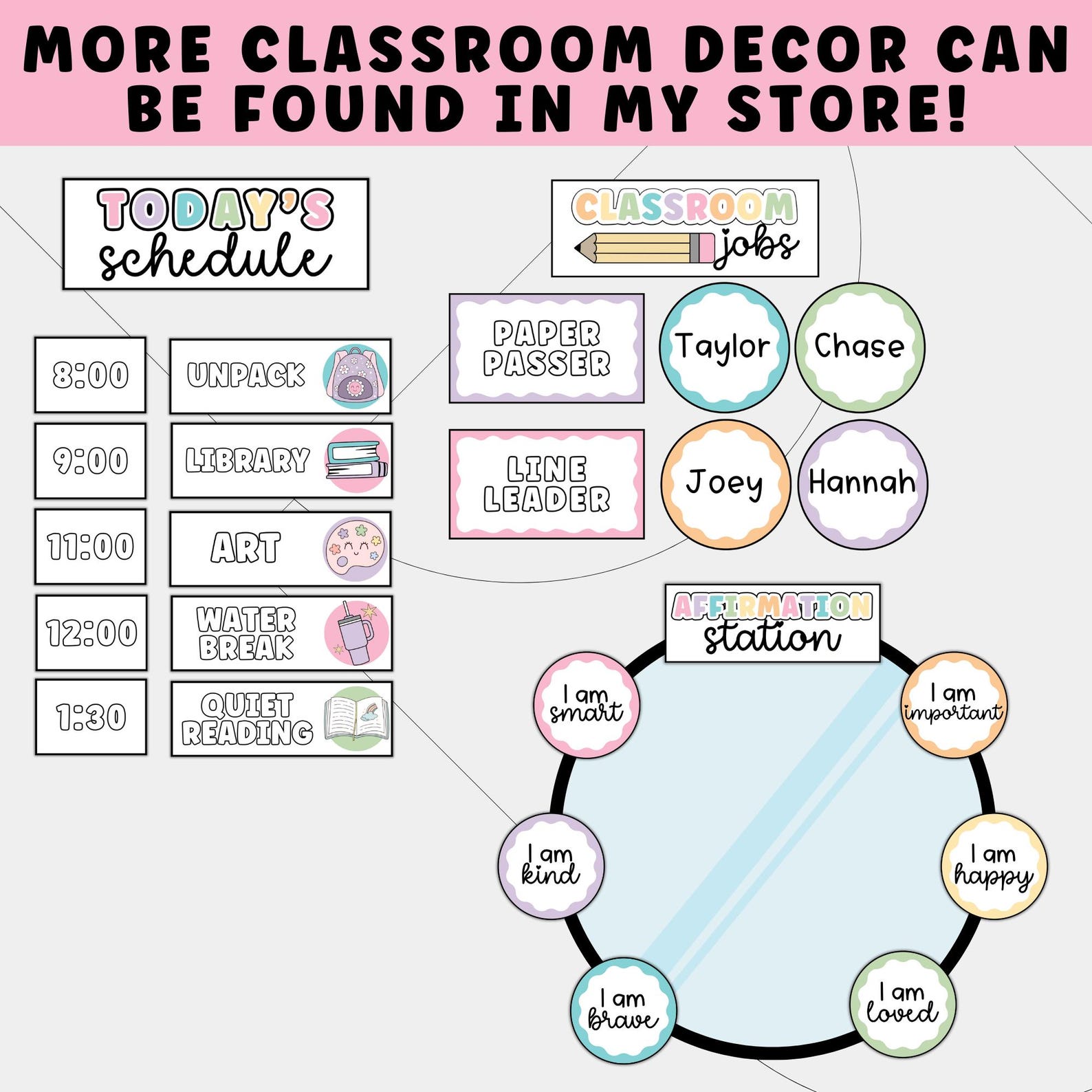 Printable Voice Level Chart for Pastel Rainbow Classroom Decor, Calm ...