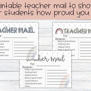 Printable Teacher Mail | Boho Rainbow, Back to School, Teacher ...