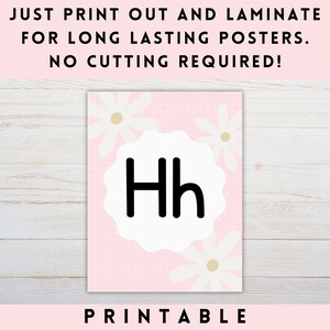 Daisy Pastel Alphabet Posters | Pastel Classroom Decor, Retro Classroom ...