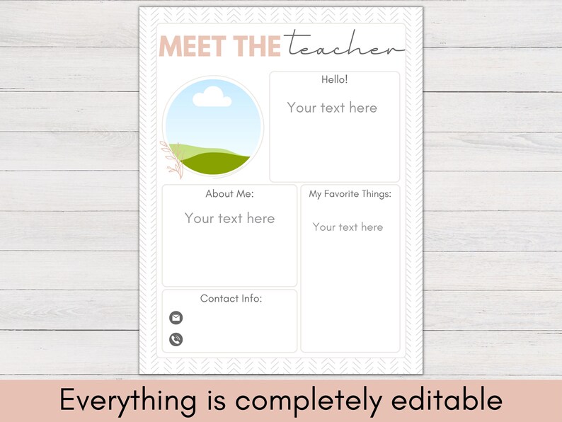 Meet the Teacher Template Boho Meet the Teacher, Neutral Meet the ...