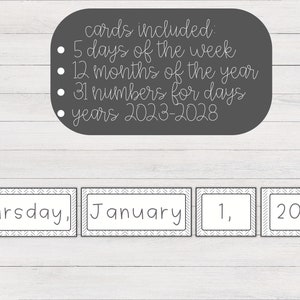 Black and White Flip Calendar | Black and White Classroom Decor ...