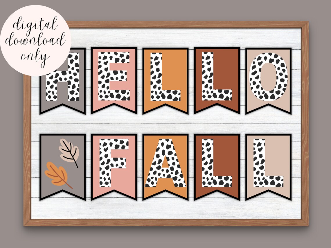 Hello Fall Classroom Banner Bulletin Board Banner Classroom - Etsy