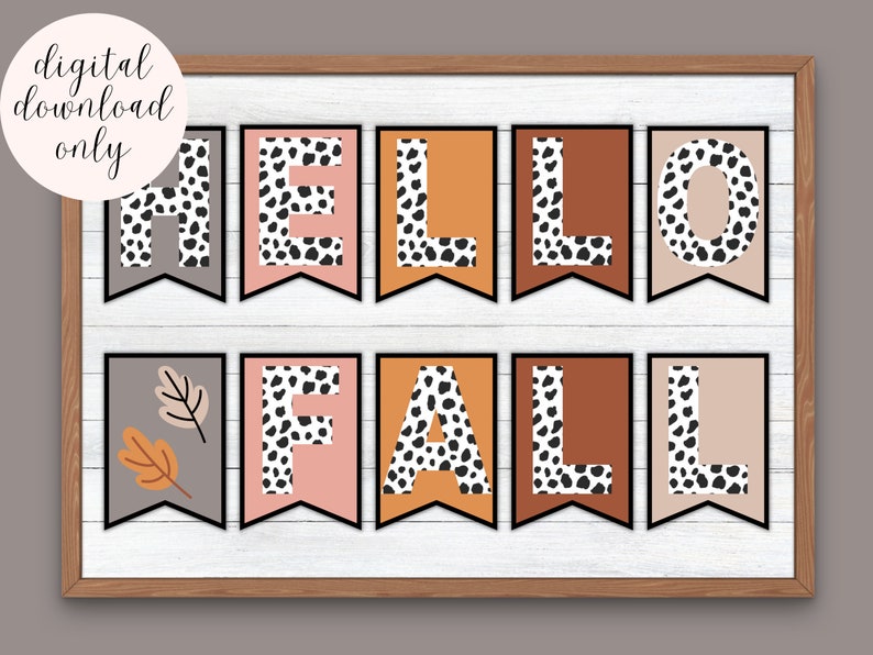 Hello Fall Classroom Banner | Bulletin Board Banner, Classroom Decor ...