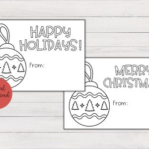 Coloring Christmas Cards | Printable Christmas Cards to Color ...