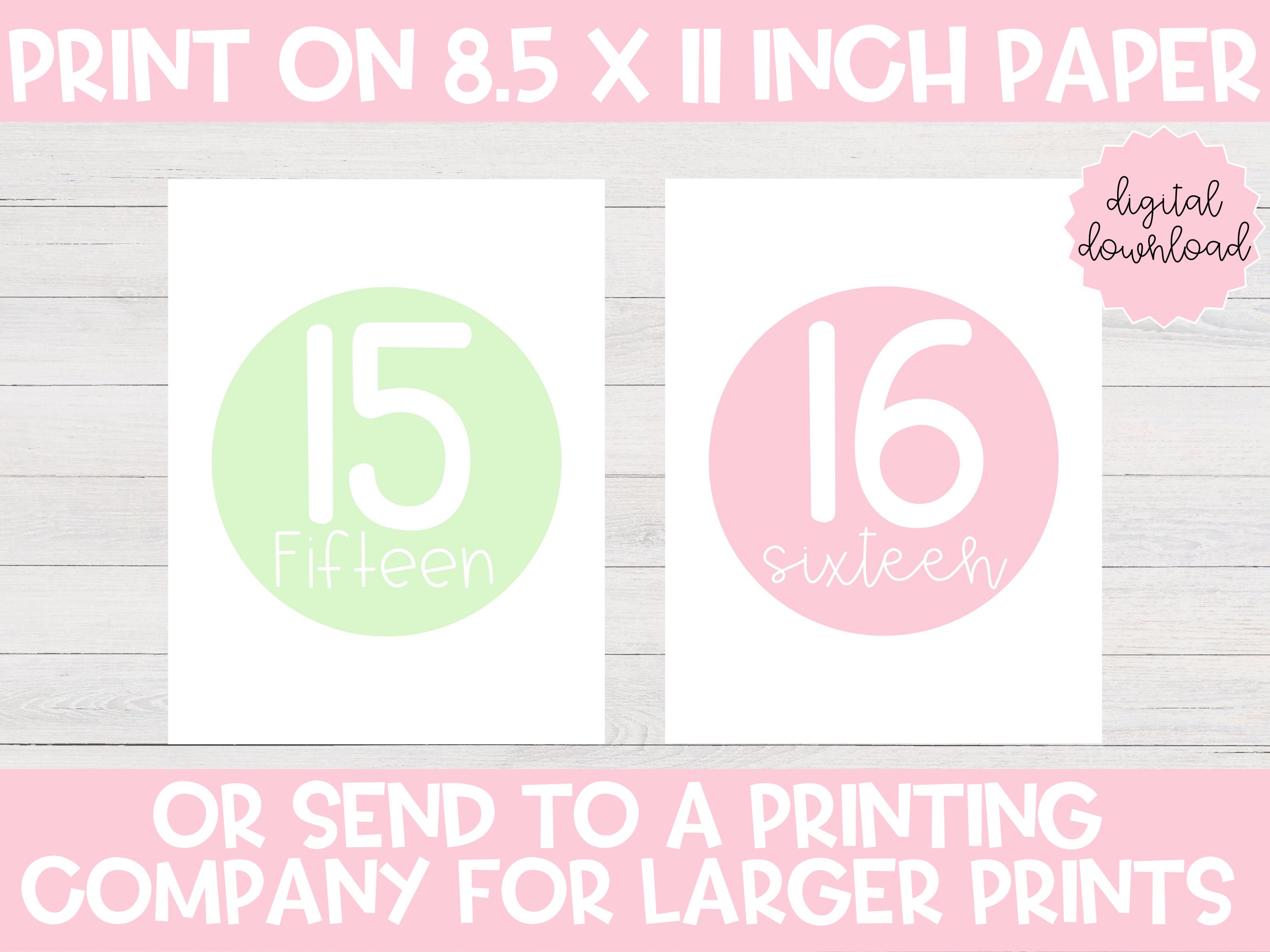 Pastel Rainbow Number Posters 0-20 Classroom Decor Number - Etsy
