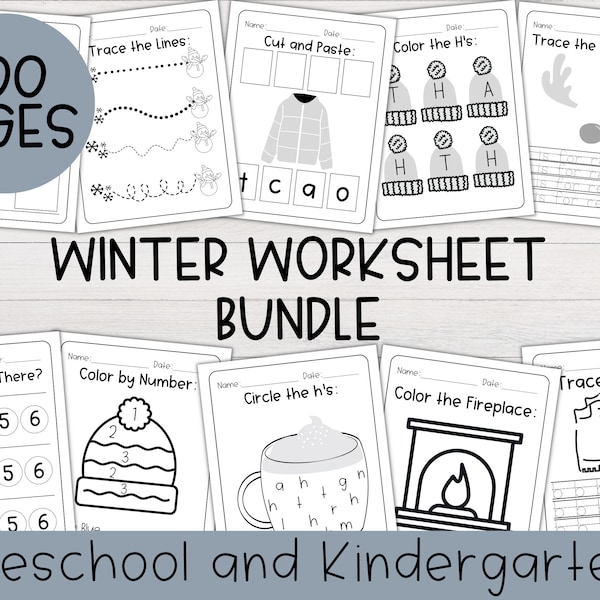 Preschool Worksheets - Etsy