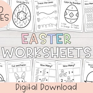 Easter Worksheet Bundle | Preschool Worksheets, Kindergarten Worksheets ...