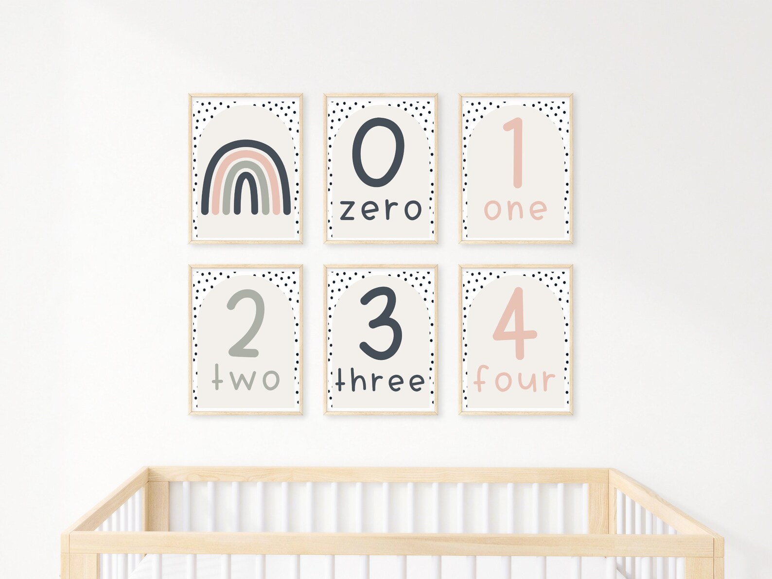 Boho Rainbow Number Posters Classroom Decor Classroom - Etsy