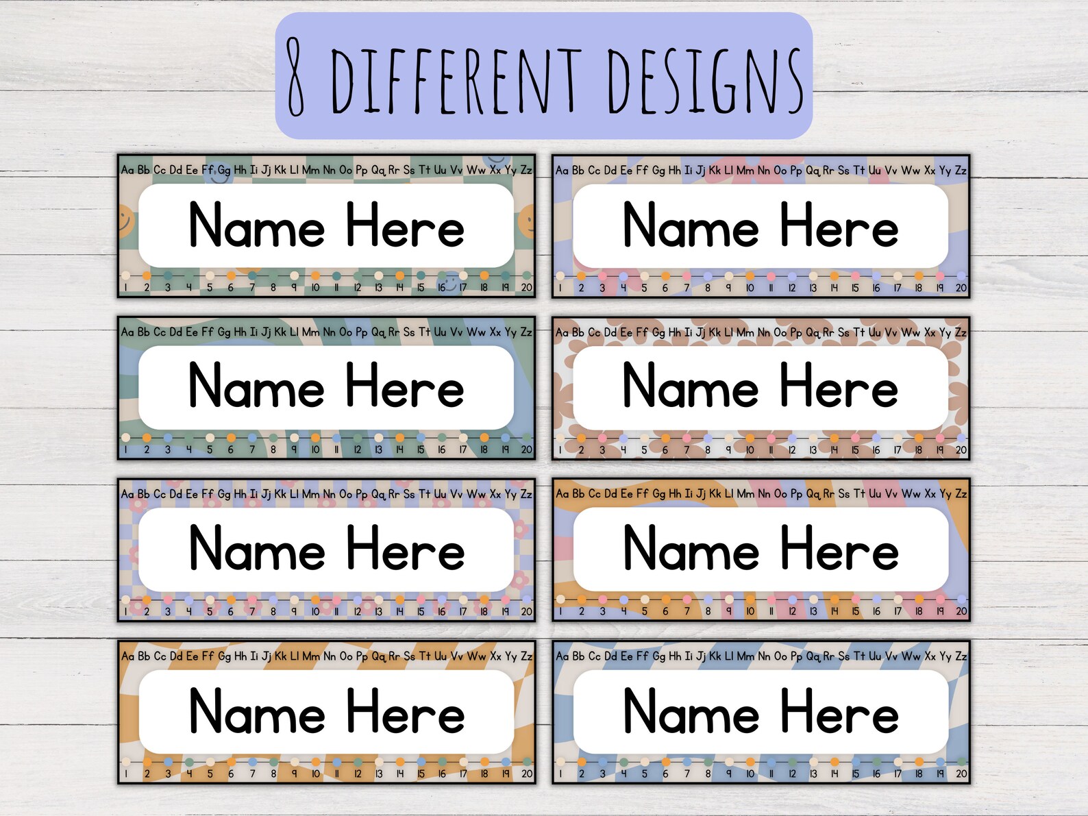 Retro Desk Name Tags Retro Classroom Decor, Groovy Classroom Decor ...