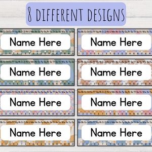 Retro Desk Name Tags | Retro Classroom Decor, Groovy Classroom Decor ...