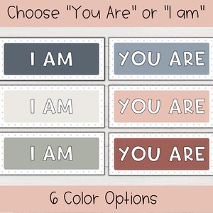 Boho Rainbow Positive Affirmation Posters | I Am Statements ...