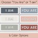 Boho Rainbow Positive Affirmation Posters I Am Statements Affirmation ...