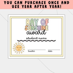 Editable and Printable End of the Year Award Certificates | Fun Student ...
