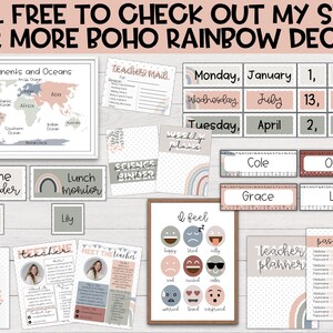 Boho Rainbow Number Posters, Classroom Decor, Classroom Posters ...