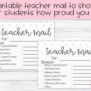 Printable Teacher Mail | Pastel Rainbow, Back to School, Teacher ...