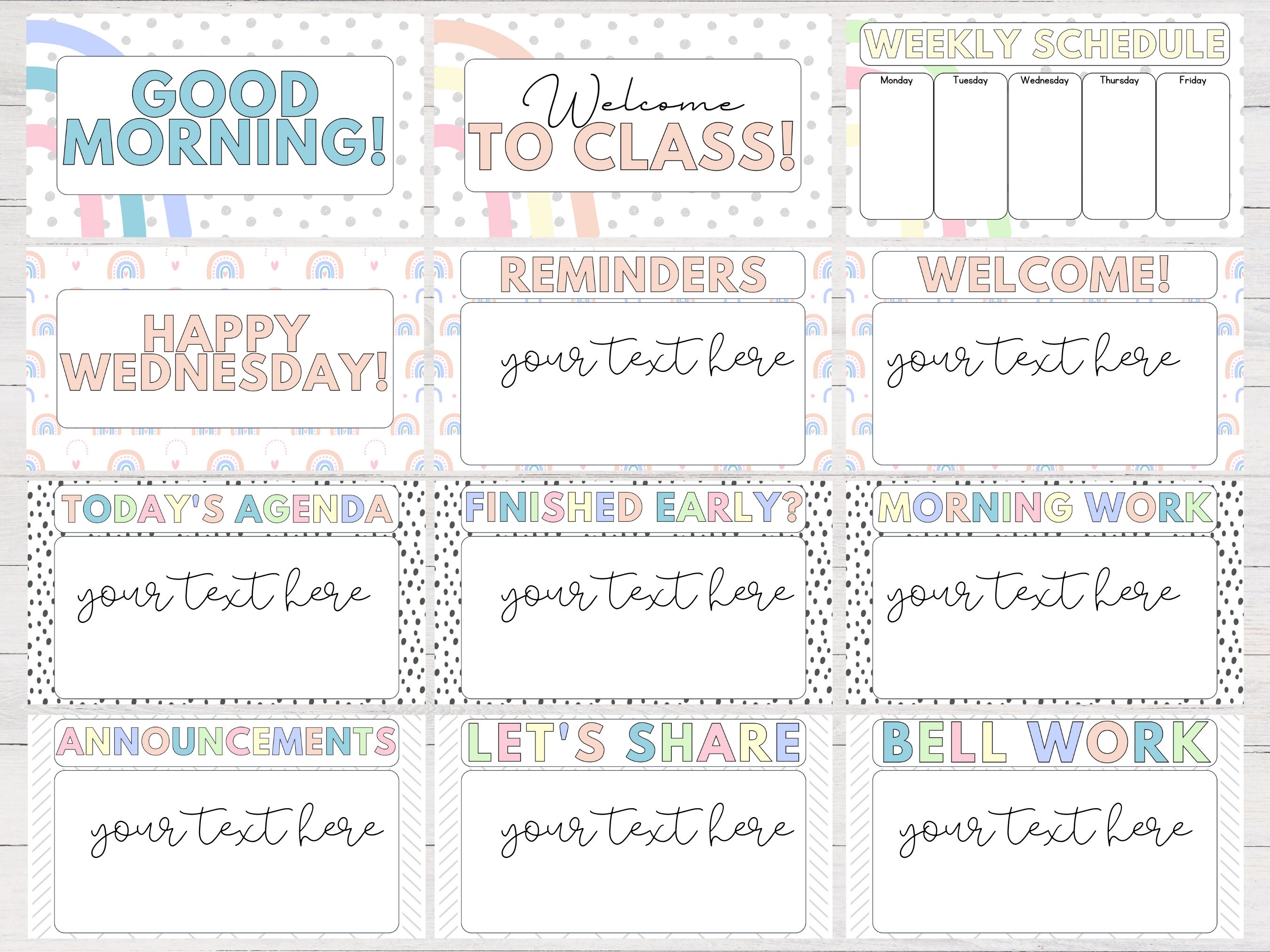 Pastel Slides Templates | Pastel Rainbow Classroom Decor, Google Slides ...