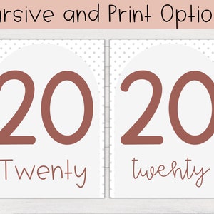 Boho Rainbow Number Posters | Classroom Decor, Classroom Posters ...