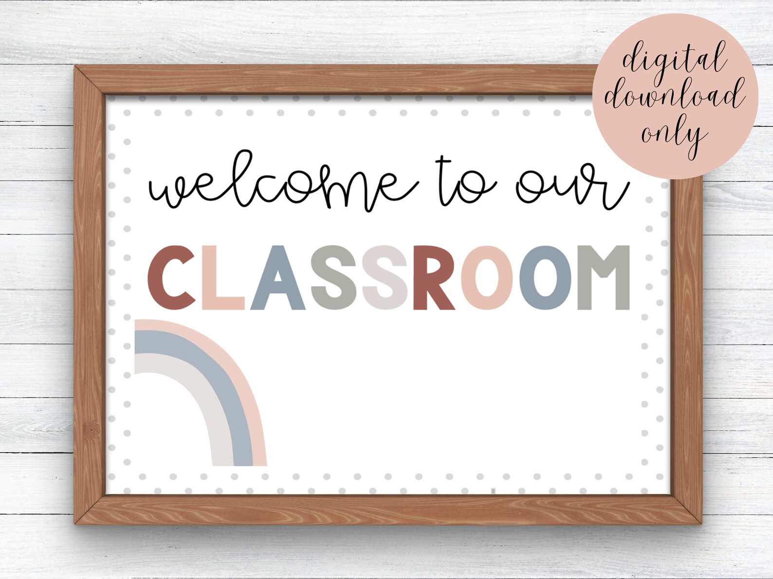 Welcome to Our Classroom Sign Boho Rainbow Classroom Decor - Etsy
