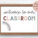 Welcome to Our Classroom Sign Boho Rainbow (Download Now) - Etsy