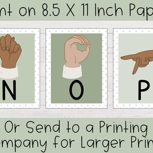 American Sign Language ABC Posters | Modern Greenery ABC Posters ...
