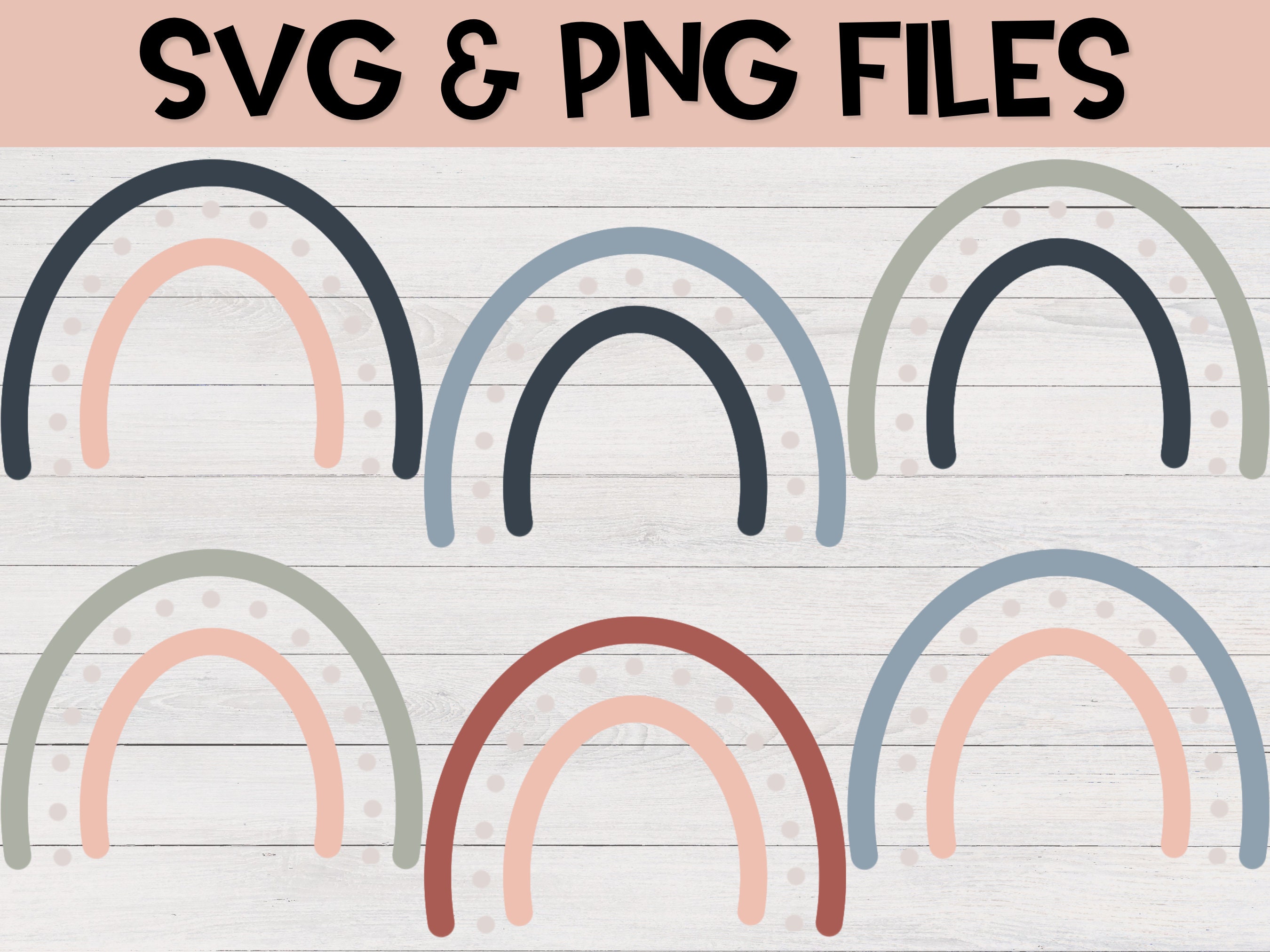 Boho Rainbow Clipart Rainbow Clipart Rainbow PNG Boho - Etsy