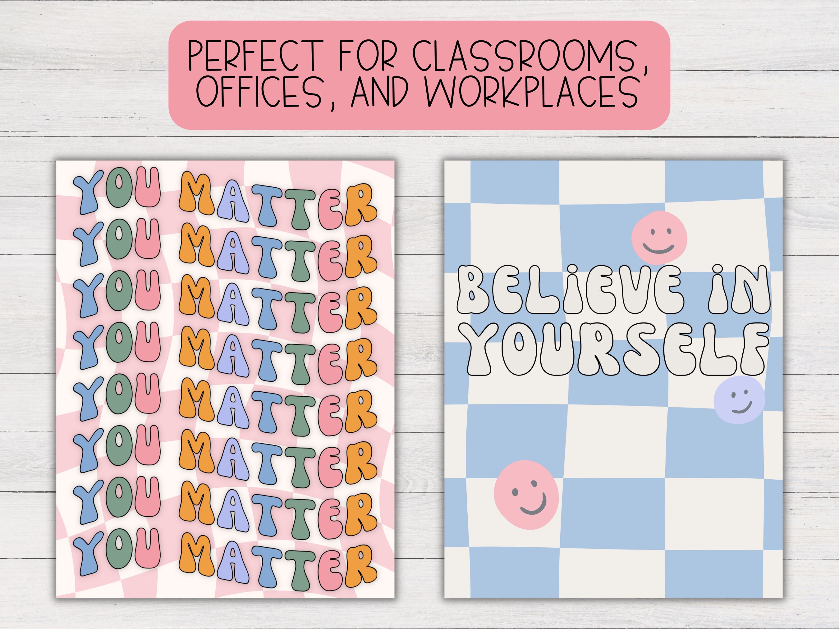 Retro Motivational Posters Retro Classroom Decor Growth - Etsy