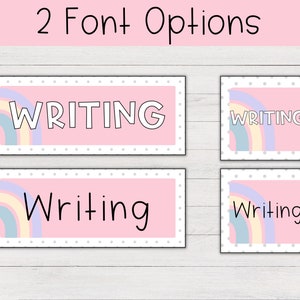 Center Signs | Pastel Rainbow Center Signs, Printable Center Posters ...