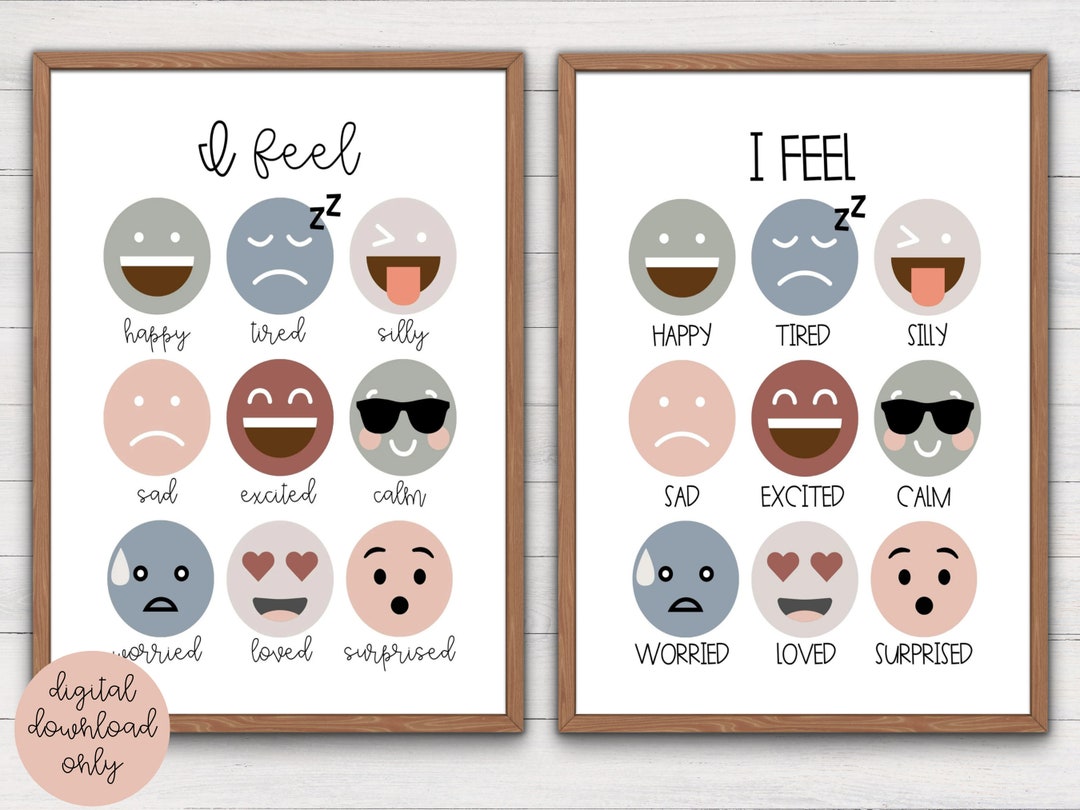 Emotions Poster | Boho Rainbow Emotions Poster, Feelings Poster ...