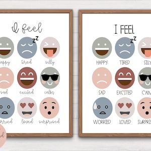 Emotions Poster | Boho Rainbow Emotions Poster, Feelings Poster ...