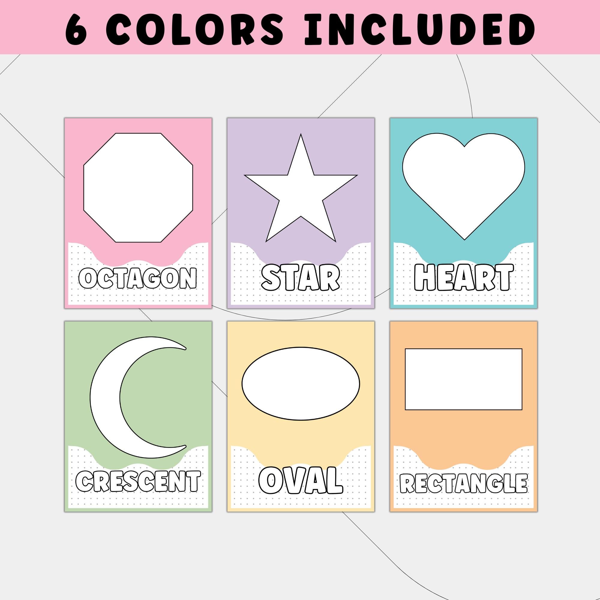 Printable Pastel Rainbow Shape Posters | Classroom Decor, Educational ...