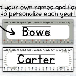 Boho Rainbow Desk Name Tags | Editable | Classroom Decor, Back to ...