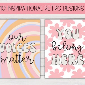 Retro Motivational Posters | Retro Classroom Decor, Growth Mindset ...