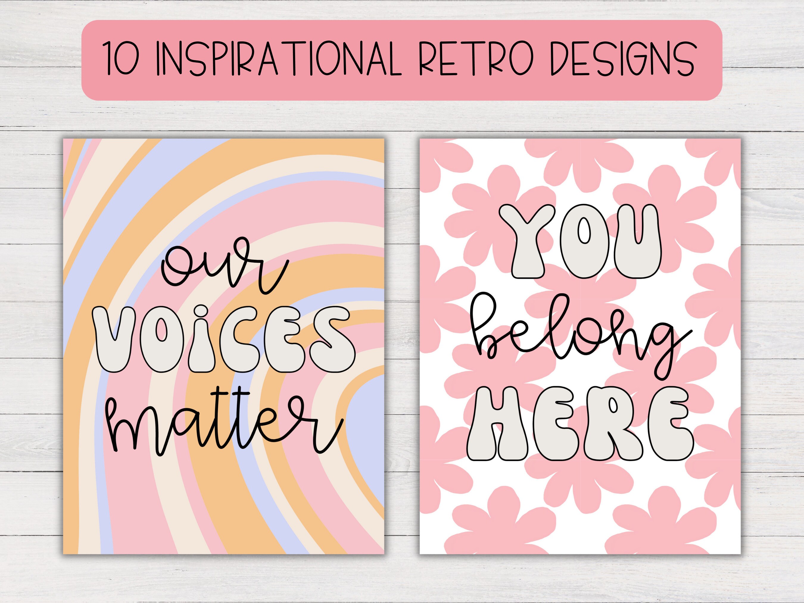 Retro Motivational Posters | Retro Classroom Decor, Growth Mindset ...