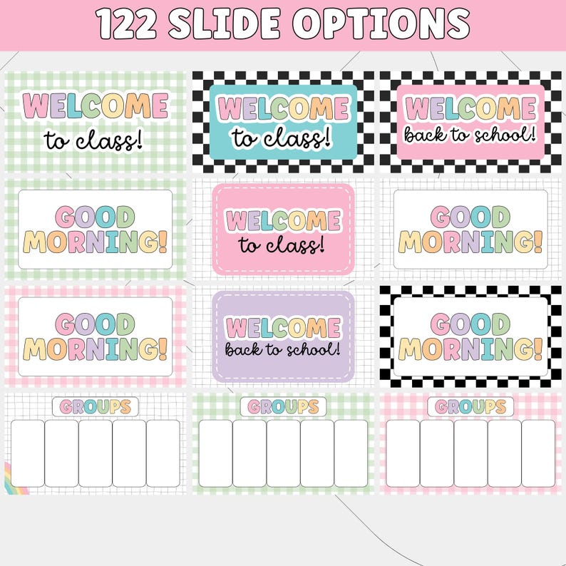 Pastel Rainbow Daily Slides Template | Editable Powerpoint Classroom ...