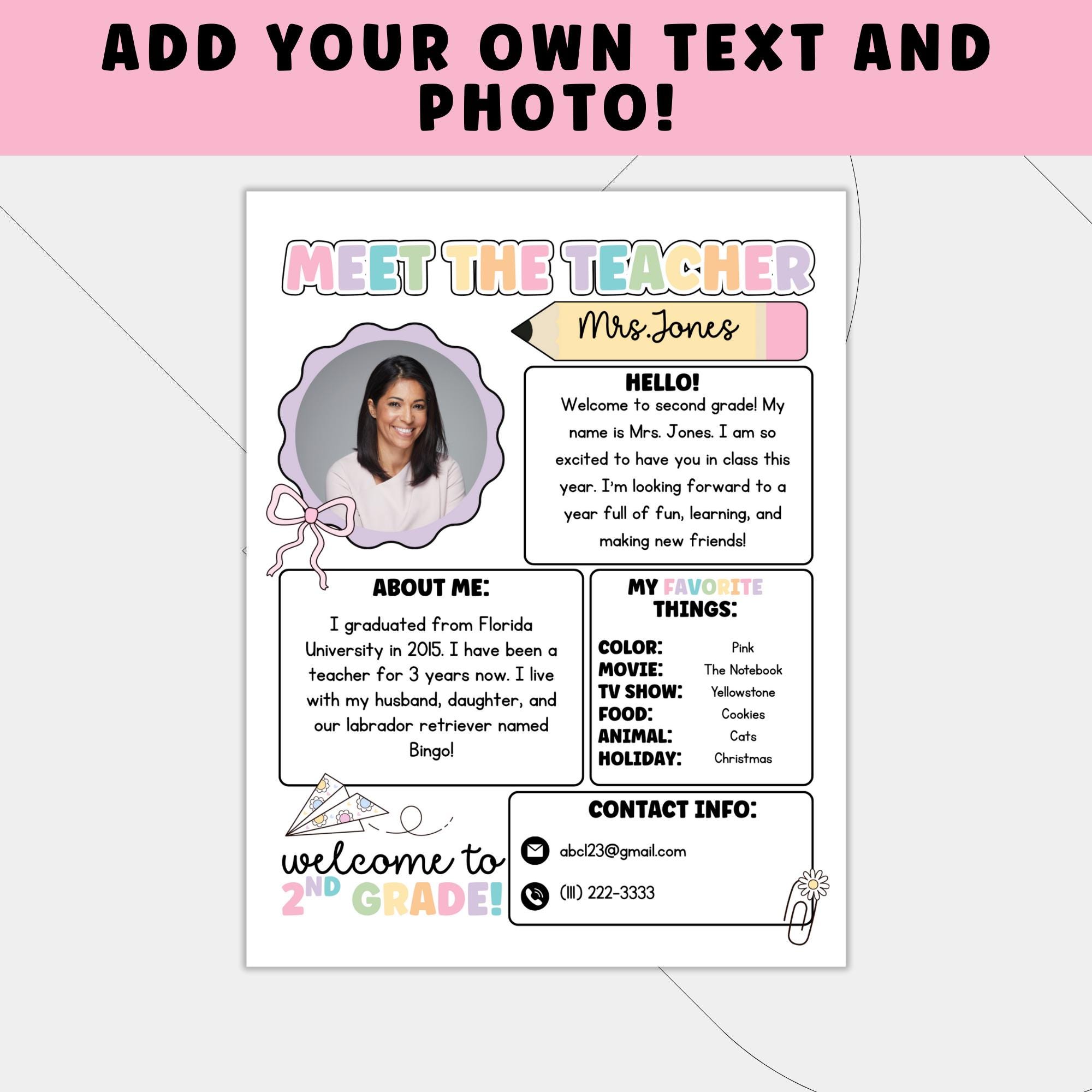 Meet the Teacher Template, Pastel Rainbow Meet Your Teacher Template ...