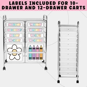 Editable Rolling Cart Labels for Pastel Rainbow Classroom | Editable ...