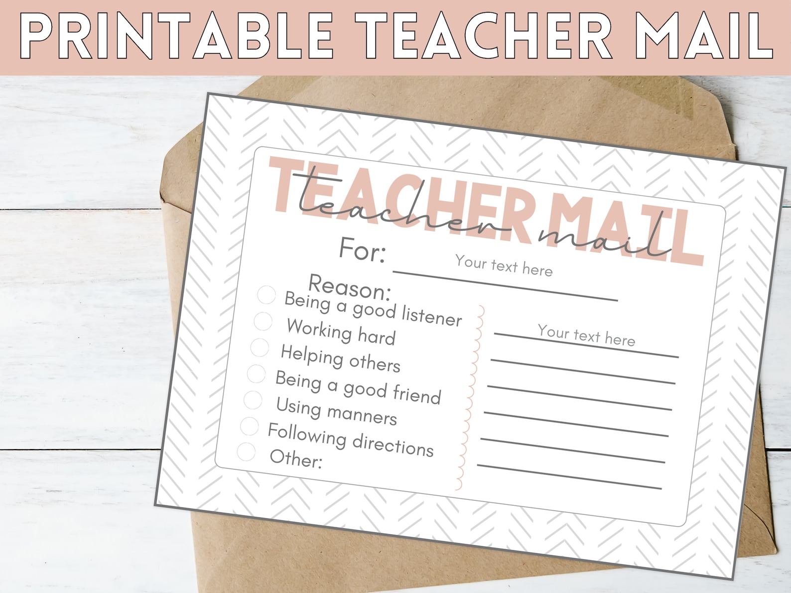 Printable Boho Teacher Mail Neutral Teacher Mail, Back to School ...