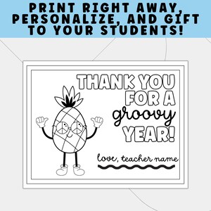 End of the Year Thank You Cards for Students | Printable Student ...