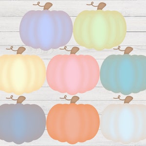 Pastel Rainbow Pumpkin Clipart | Fall Clipart, Thanksgiving Clipart ...