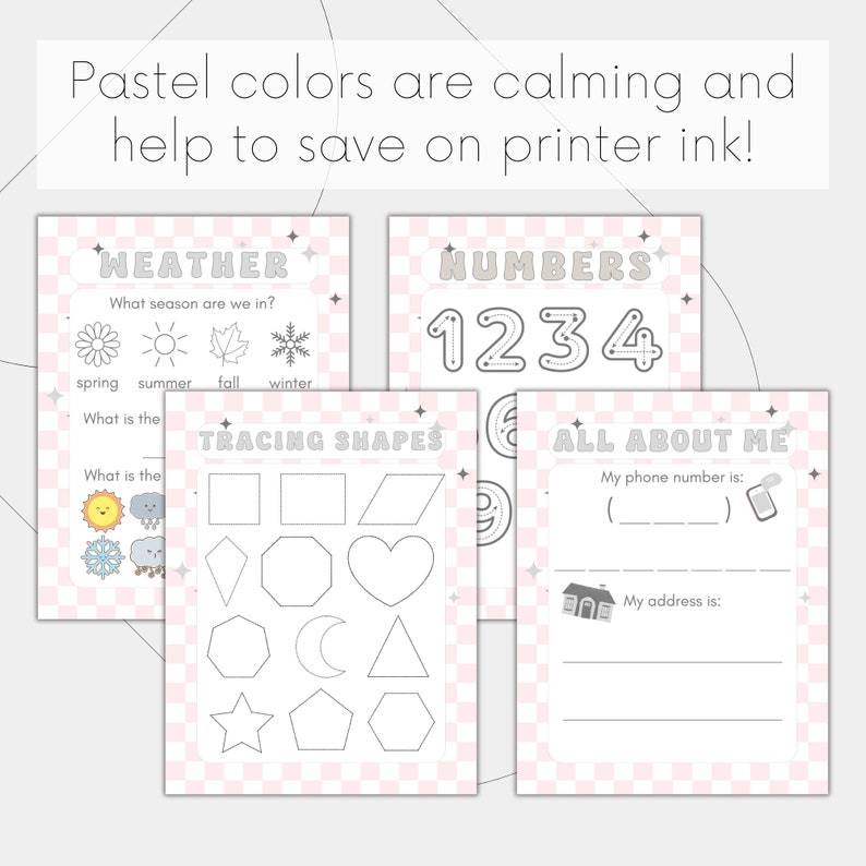 Pink Checkered Morning Menu, Printable Morning Menu for Preschool ...