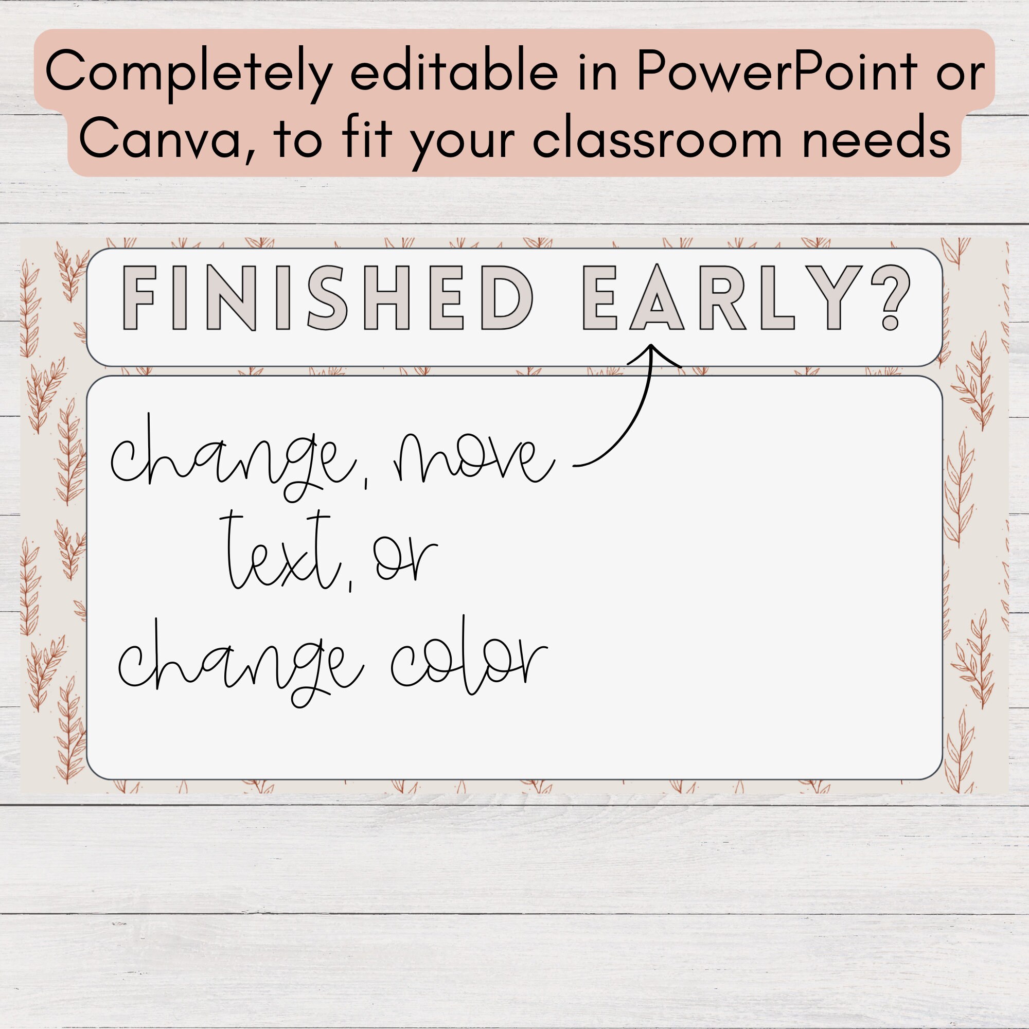 Editable Boho Greenery Slides Templates Powerpoint Slides Template ...