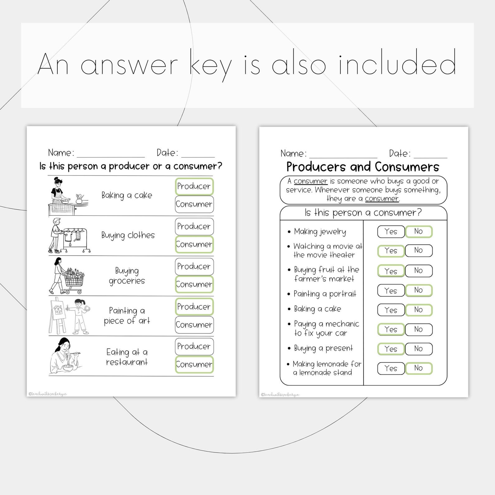 Producers and Consumers Worksheets for First Grade Worksheet ...