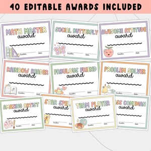 Editable and Printable End of the Year Award Certificates | Fun Student ...