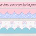 Pastel Rainbow Bulletin Board Borders Pastel Rainbow - Etsy